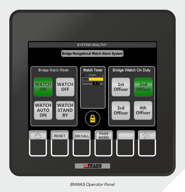 BNWAS Watch Alarm System - Praxis Automation Technology B.V.